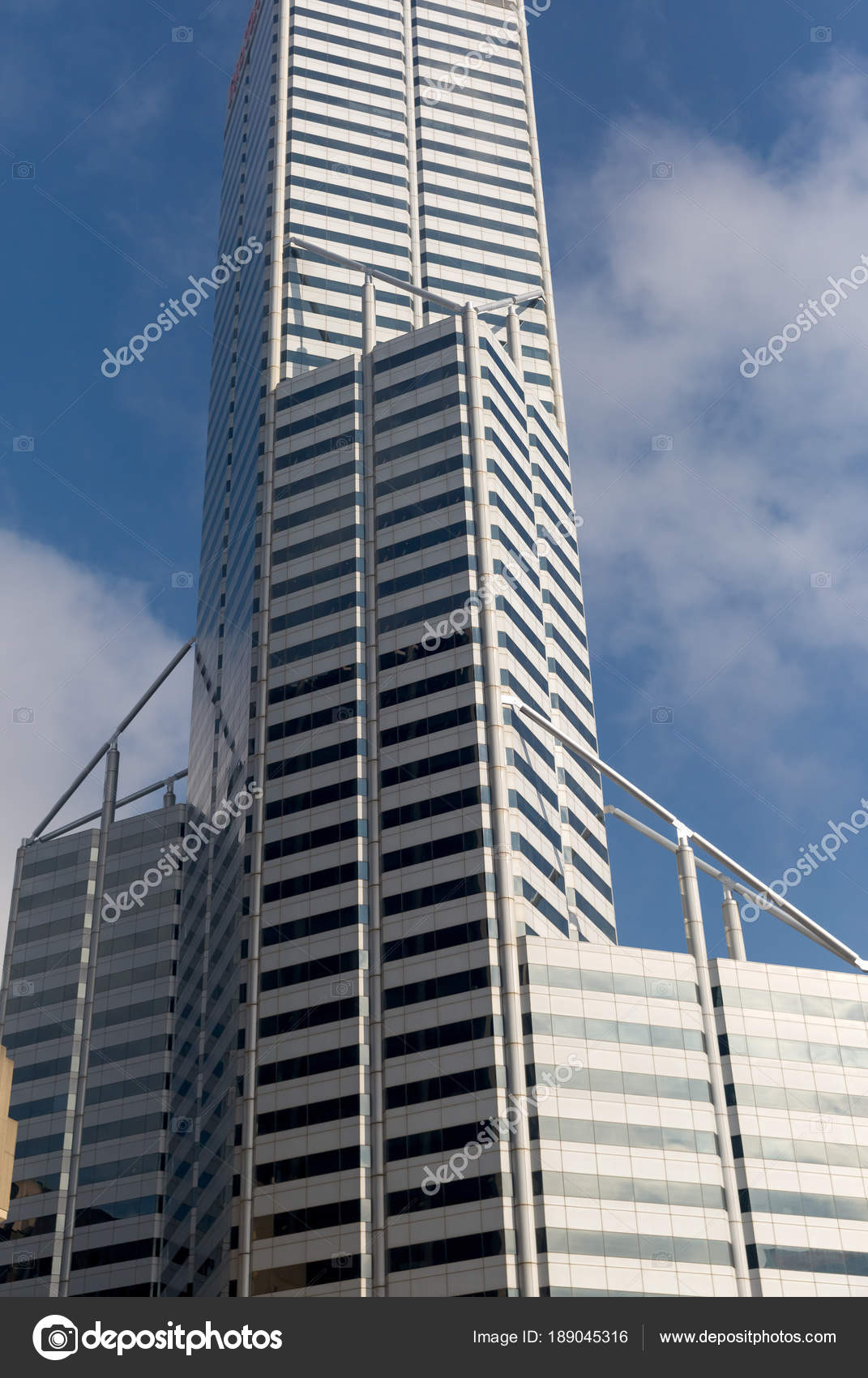 Skyscraper bottom view — Stock Photo © SergeyNivens #189045316