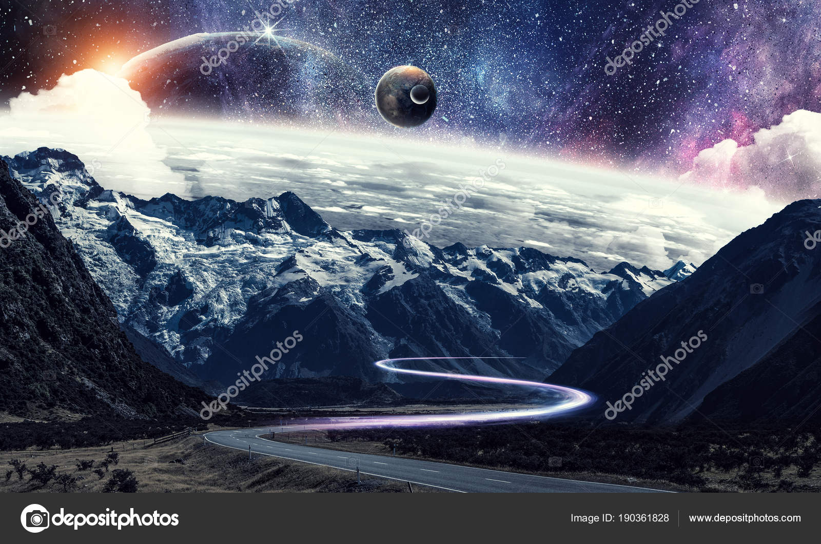 Space planets and nature Stock Photo by ©SergeyNivens 190361828