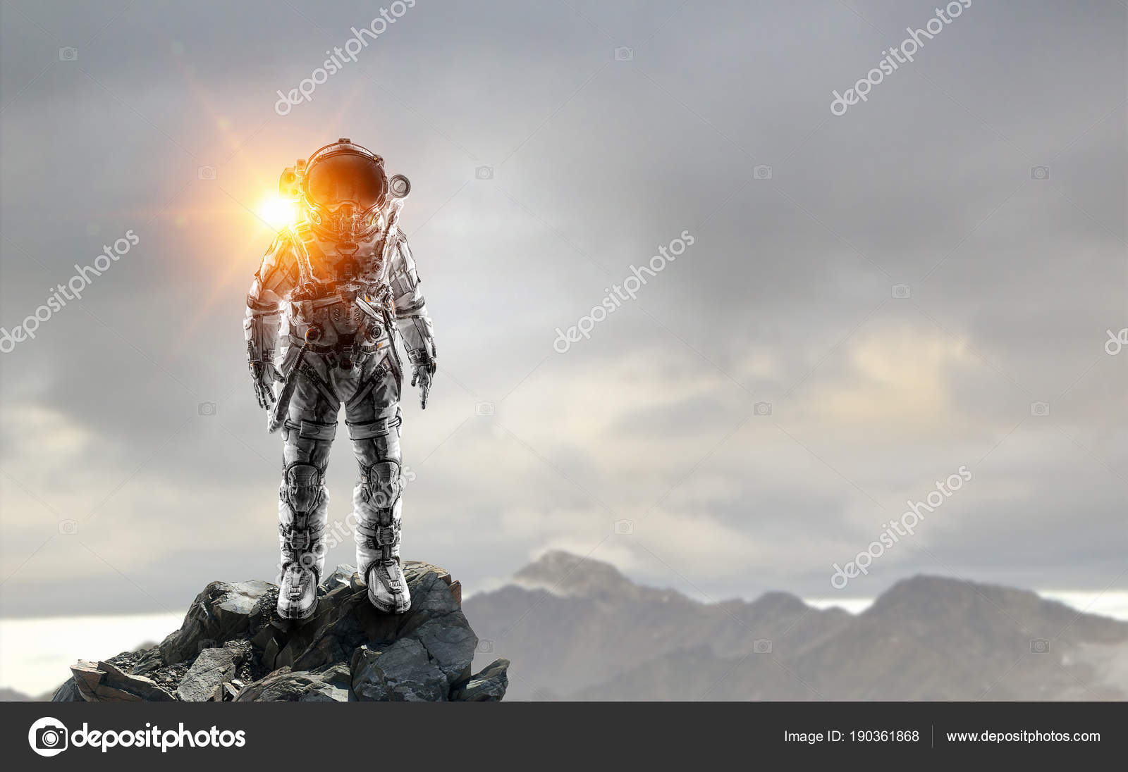 Adventure of spaceman. Mixed media – Stock Editorial Photo ...
