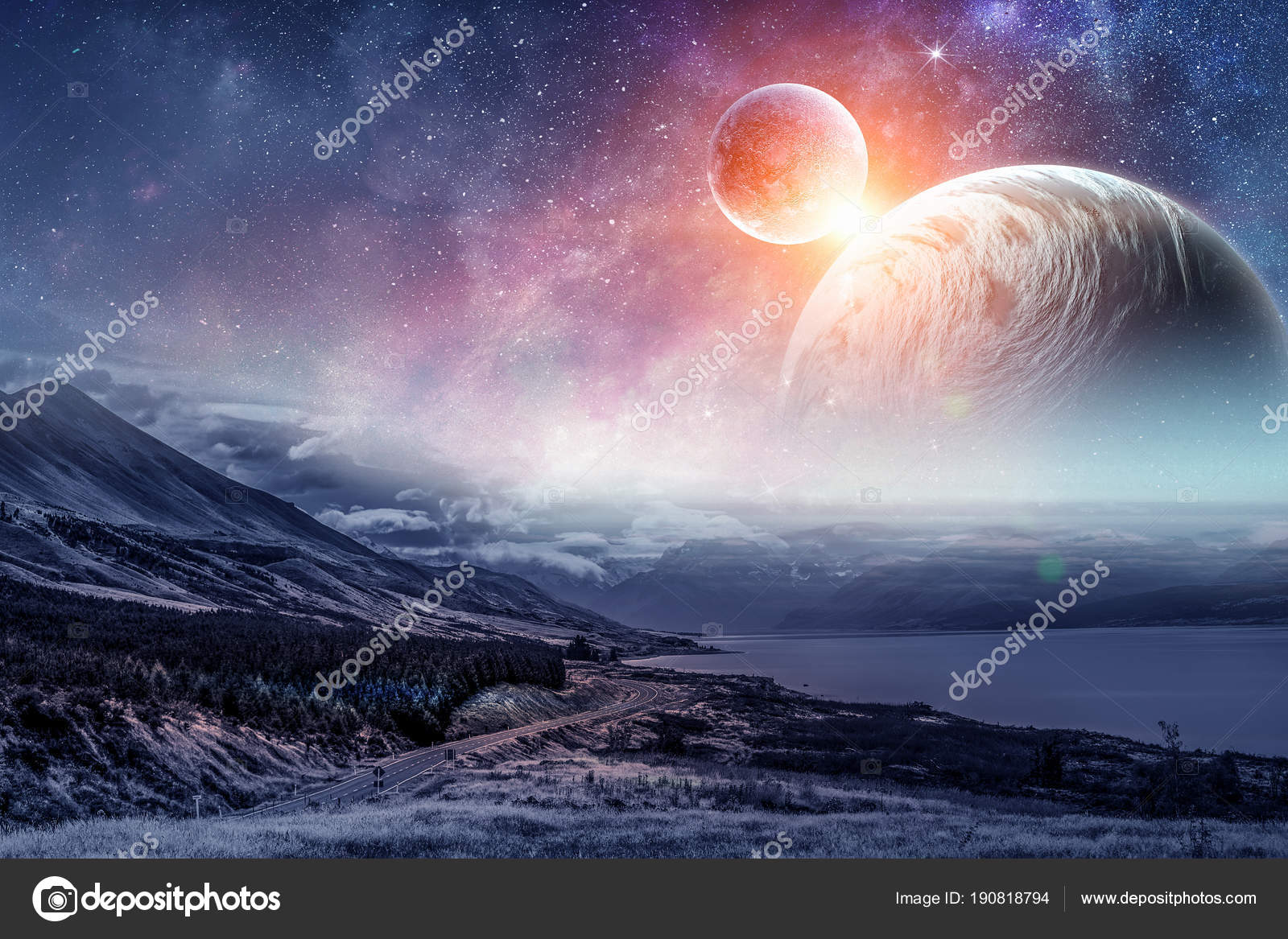 Space planets and nature Stock Photo by ©SergeyNivens 190818794