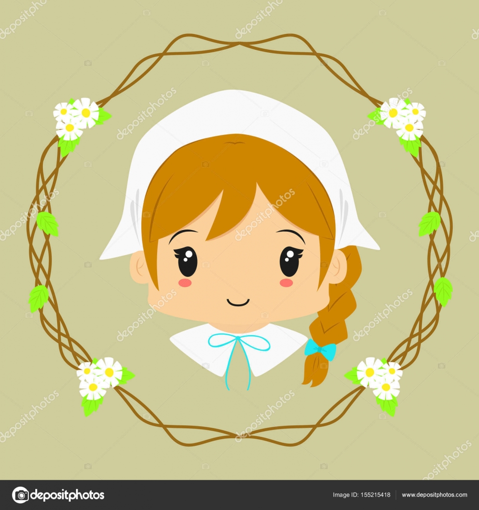 Cute Milkmaid Vector Stock Vector by ©azuaya25 155215418