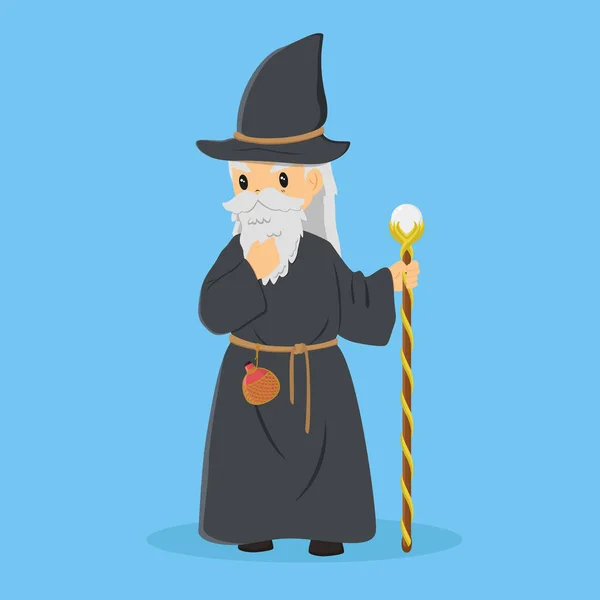 Evil Wizard Putting Spell Cartoon Pixel Art Character Isolated White ...