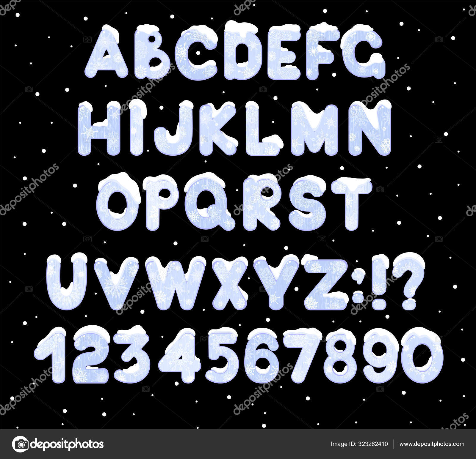 Icicle Alphabet
