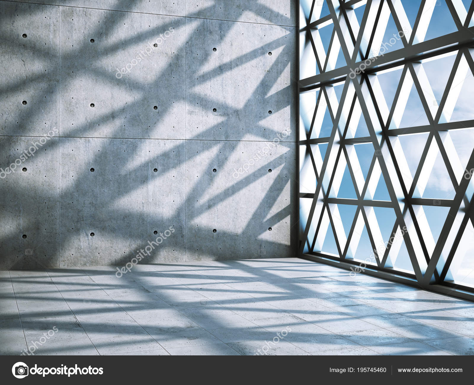 Modern concrete hall Stock Photo by ©Shenki 195745460