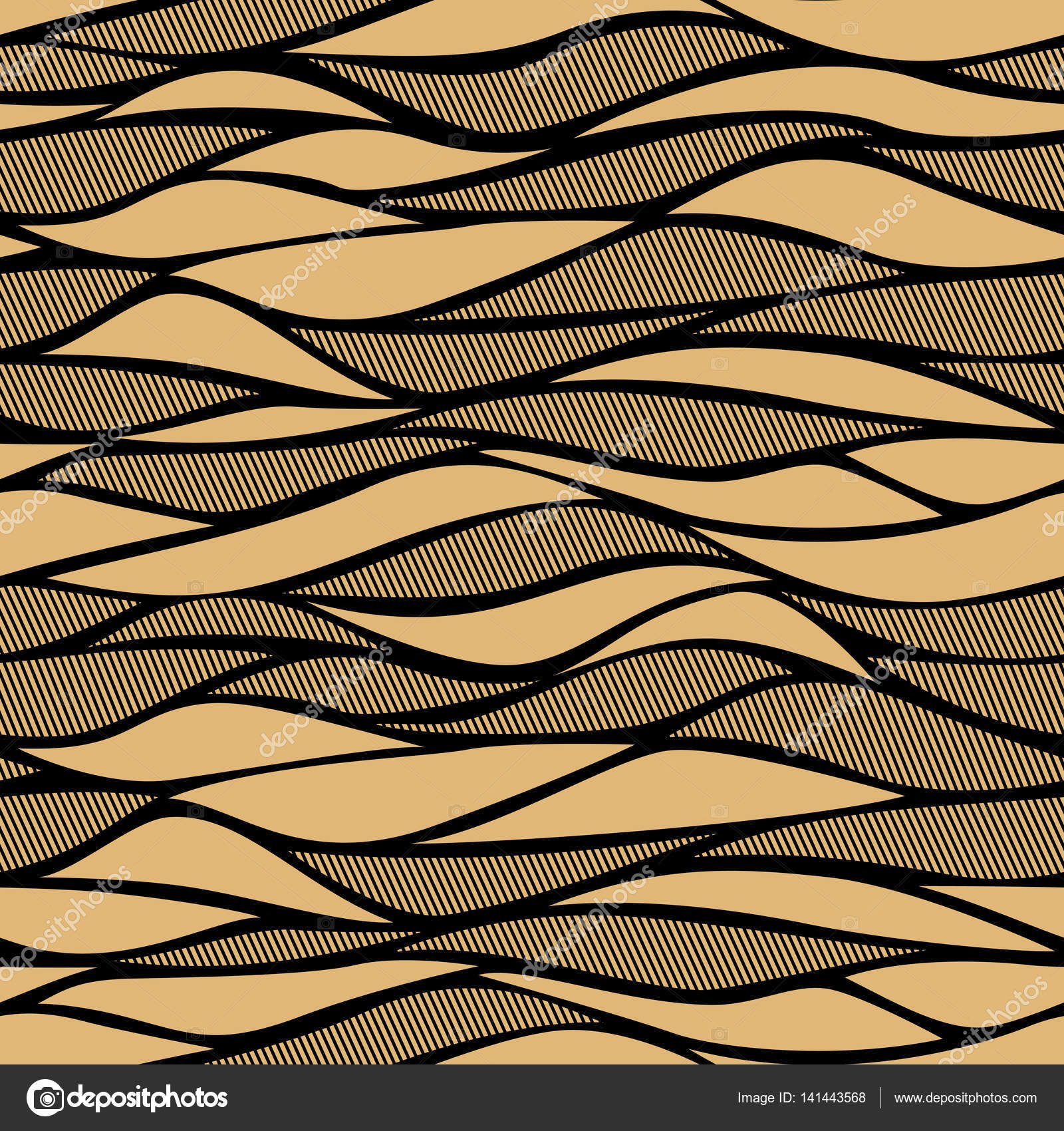 Seamless vector wave pattern for textile and decoration. Stock Vector ...