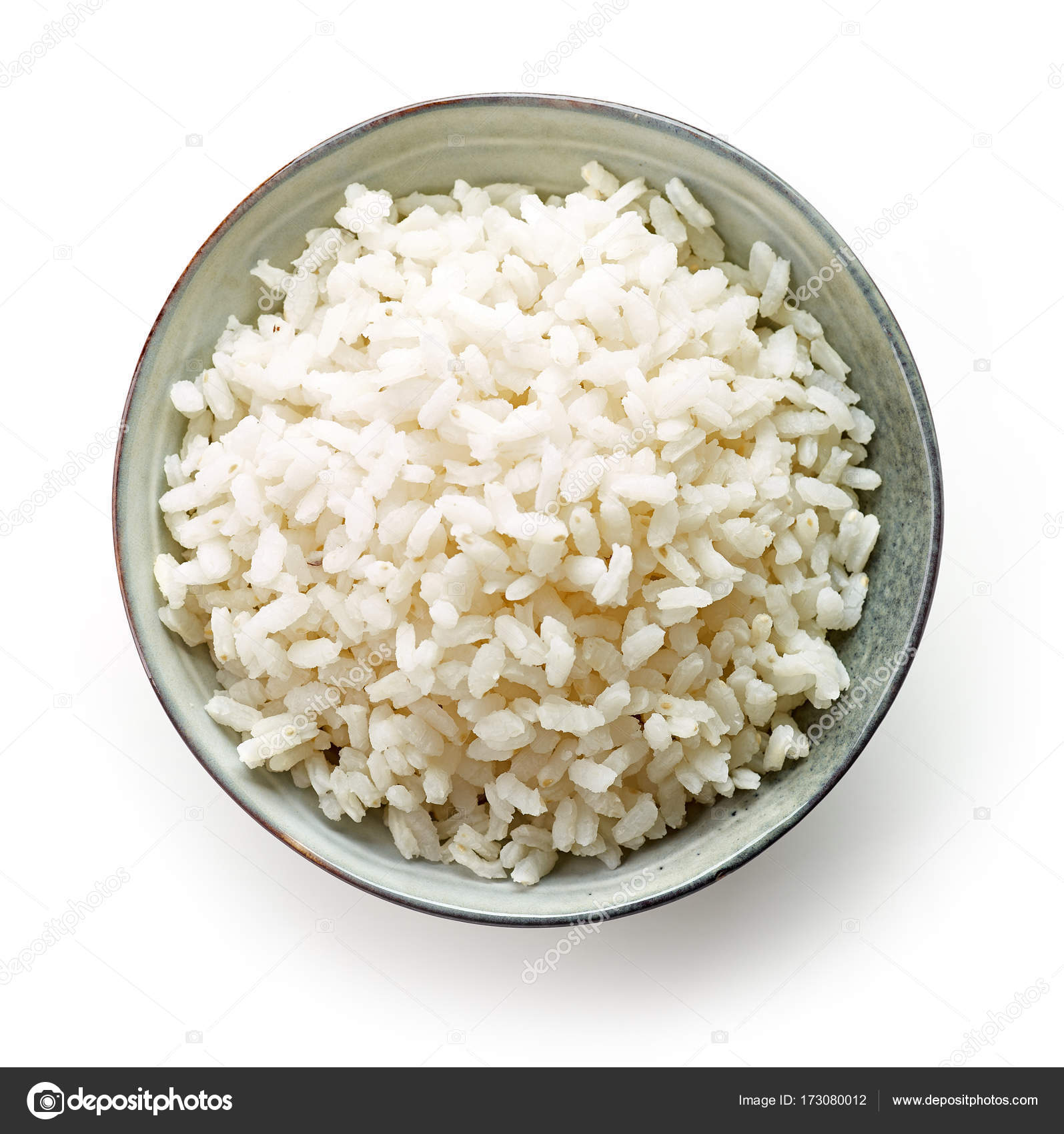 Bowl of boiled round rice — Stock Photo © magone #173080012