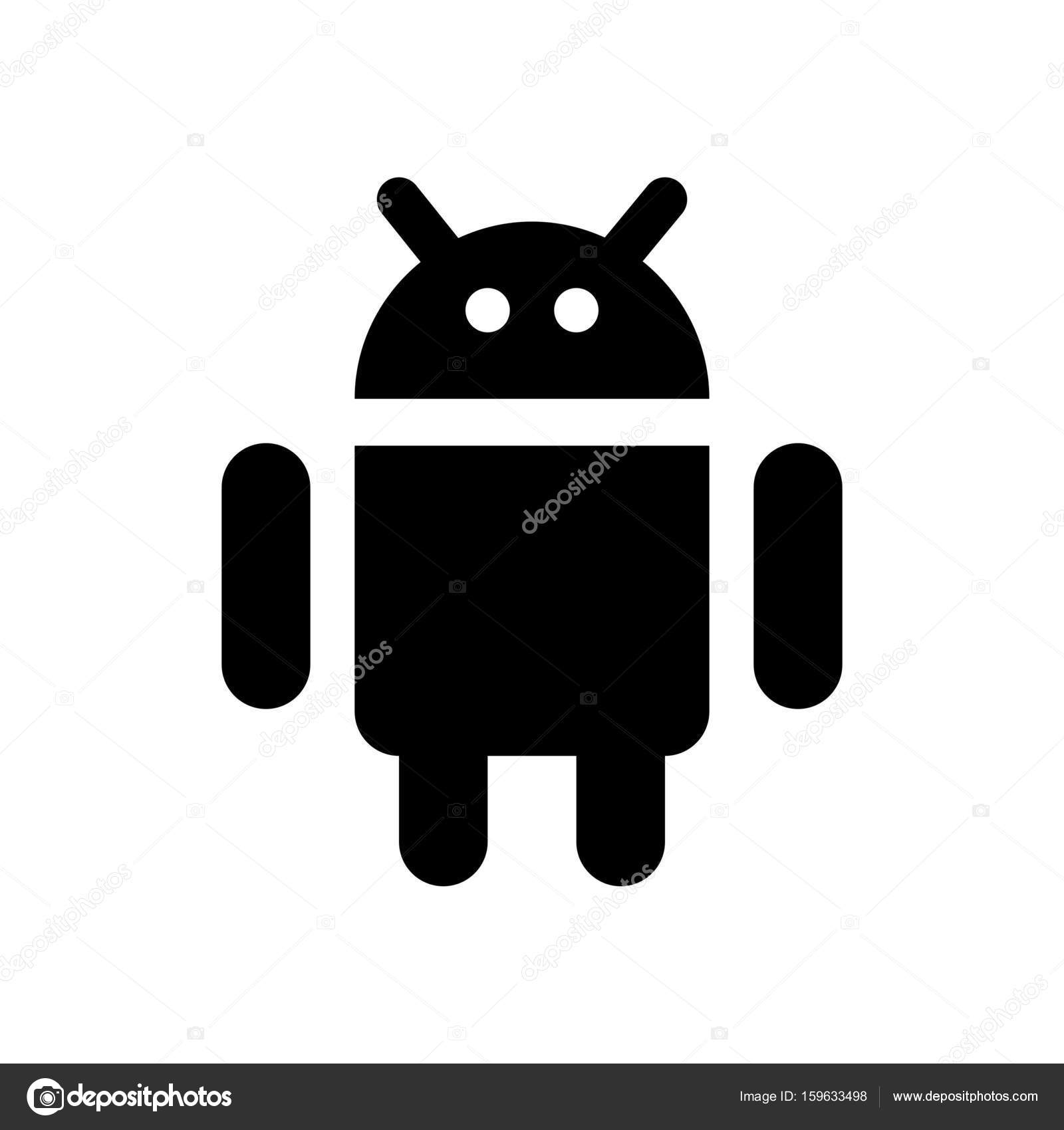 Logotipo Do Android Preto E Branco