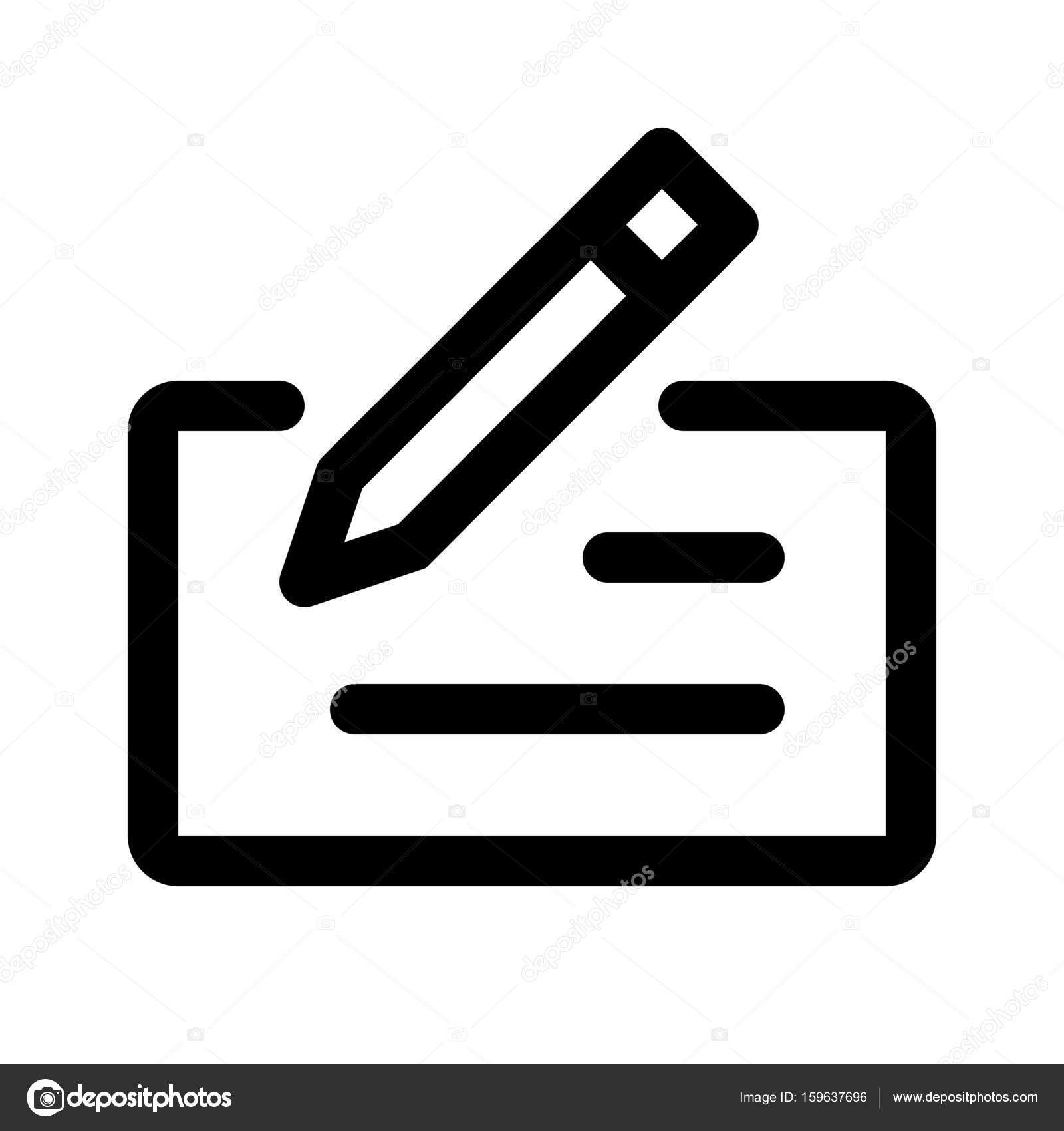 Writing A Check Clipart Black