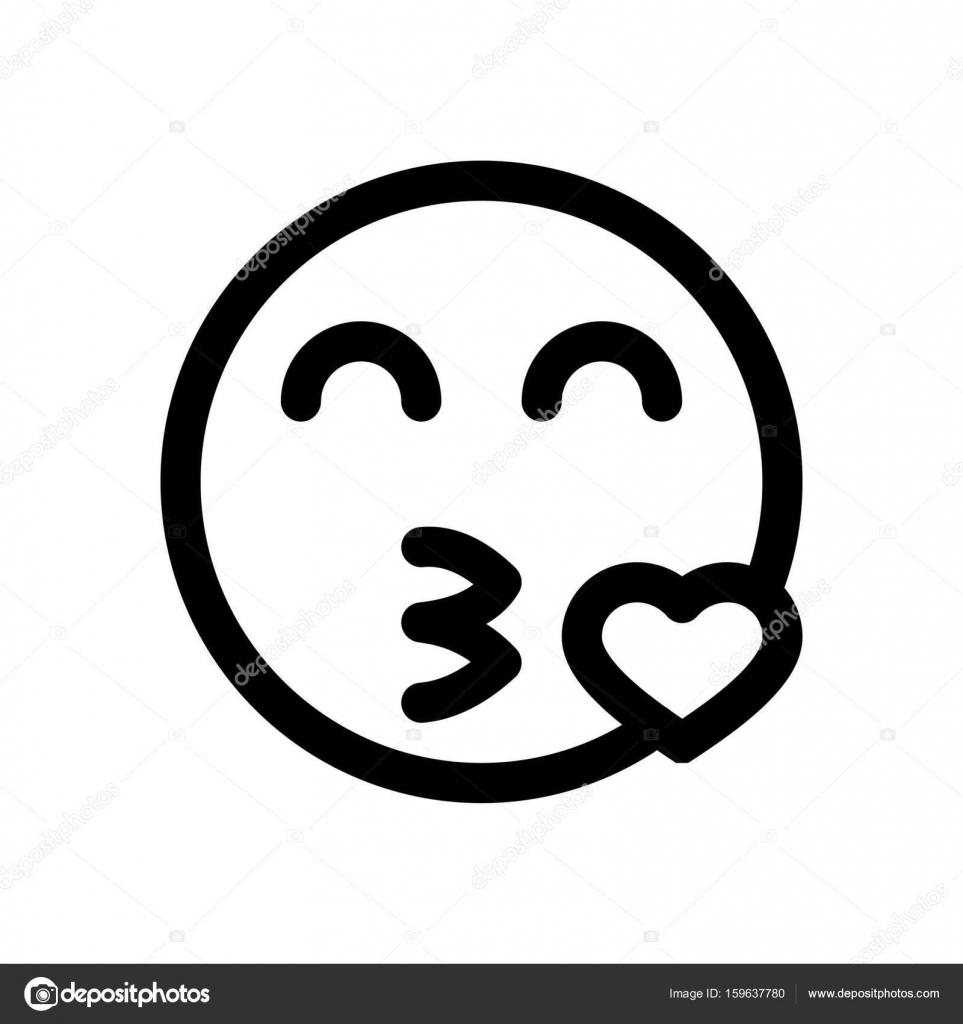 Emoji Blowing Kiss Icon Stock Vector Image By ©get4net 159637780