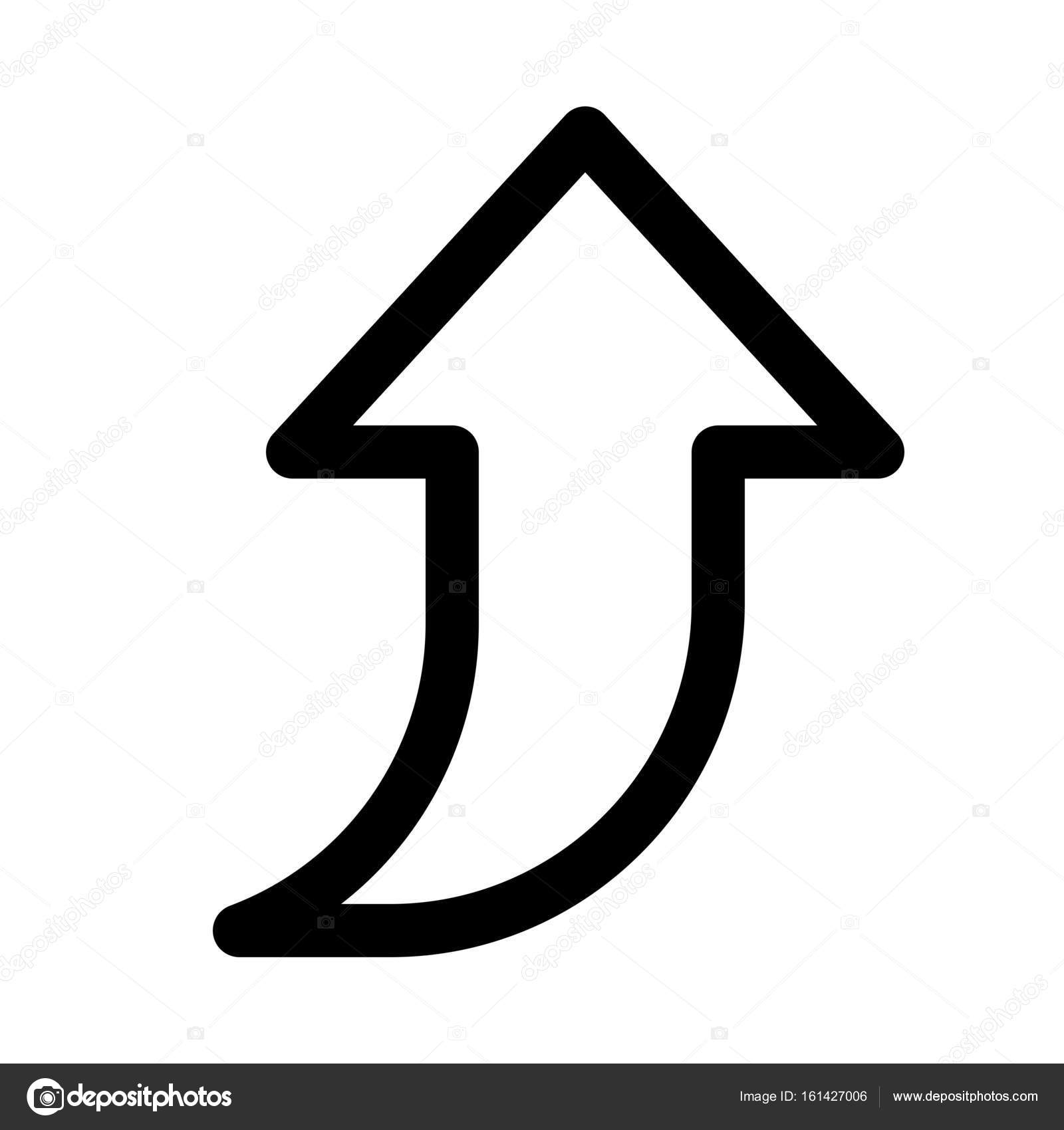 Icono De Flecha Curva