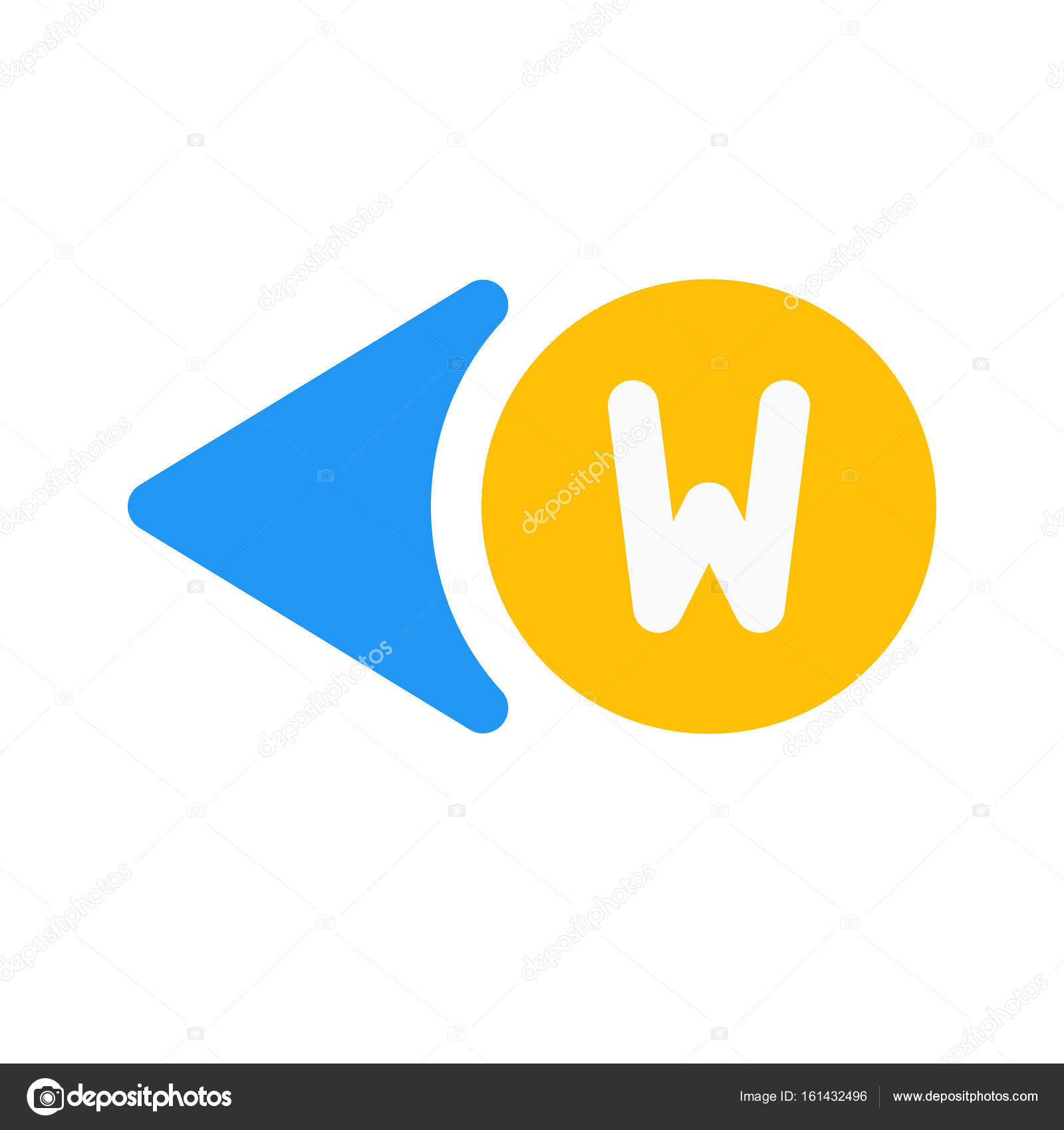 West direction icon Stock Vector Image by ©get4net #161432496