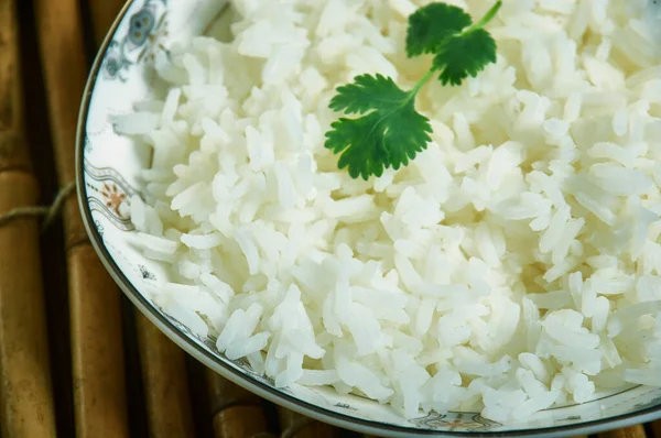 White rice in bowl — Stock Photo © Anna_Shepulova #72729279