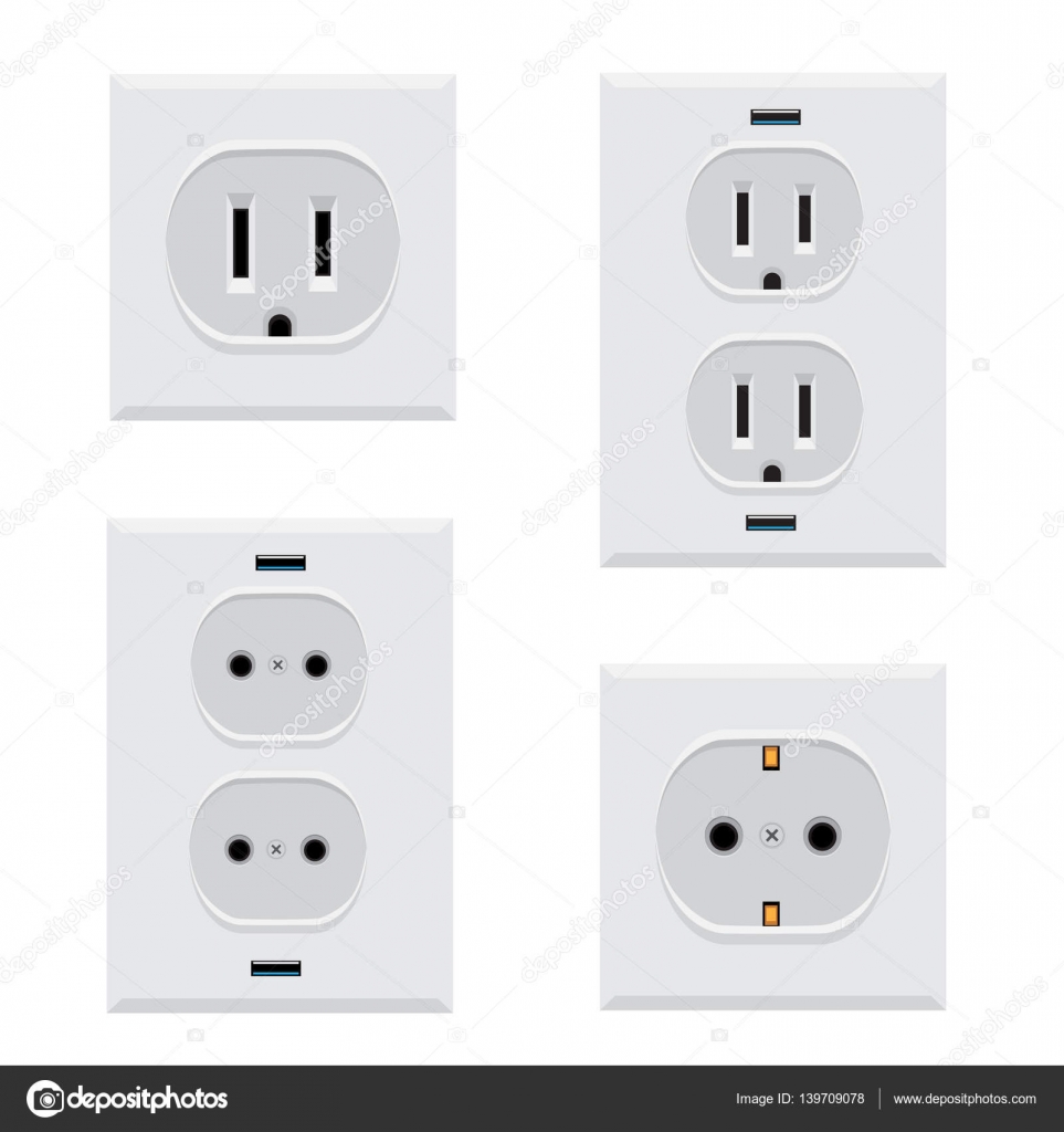 Power outlet set Stock Vector by ©romvo79 139709078