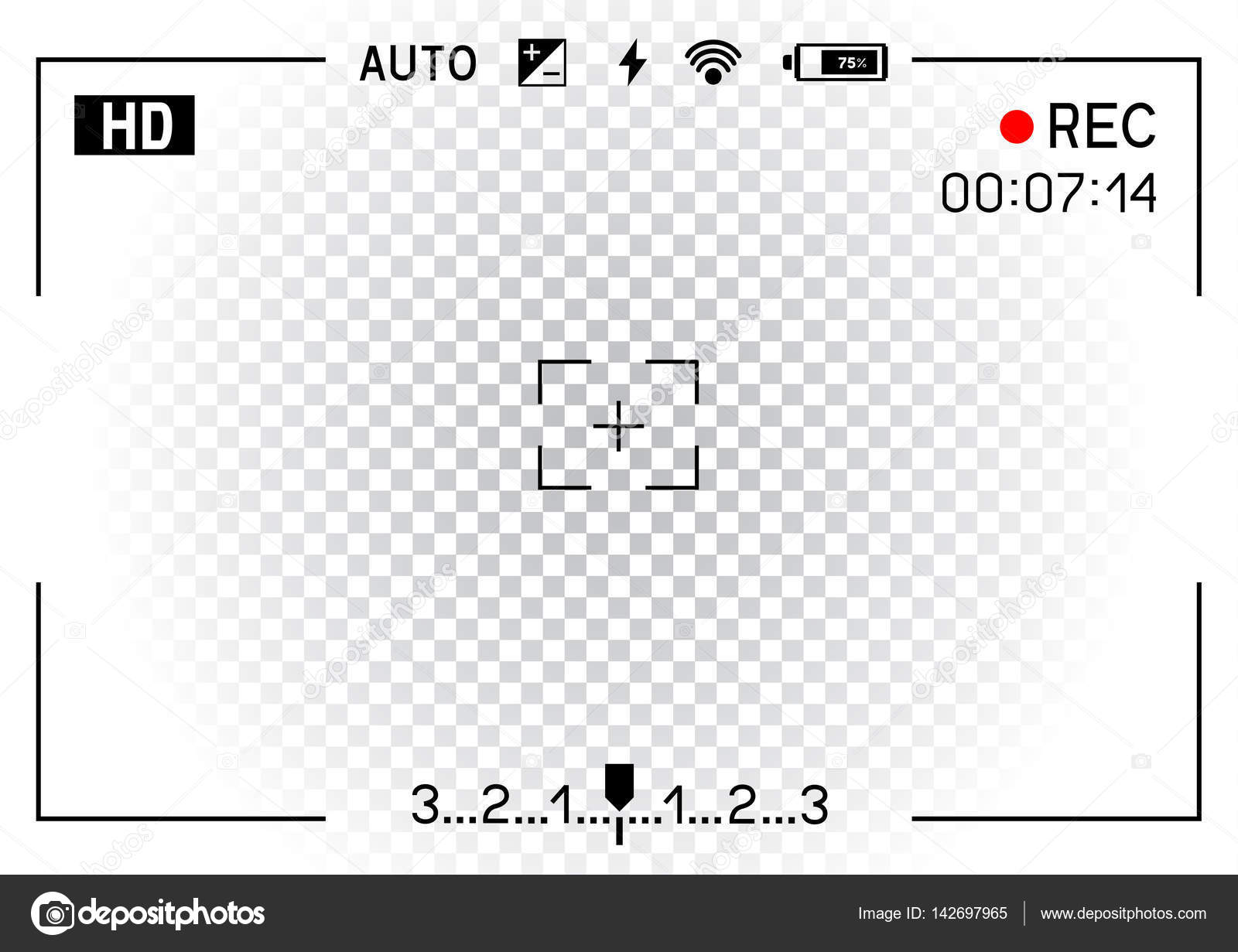 Camera viewfinder transparent background — Stock Vector © romvo79 ...