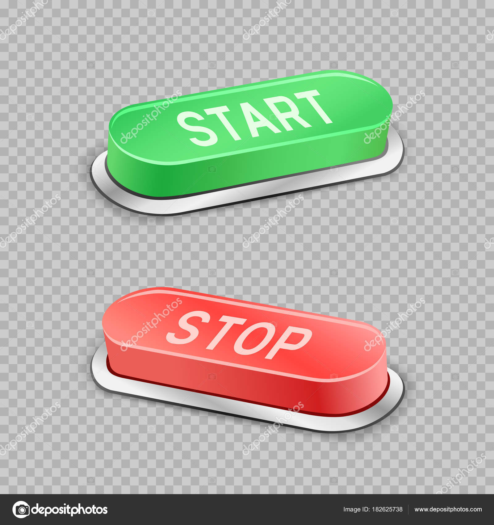Stop Button Transparent