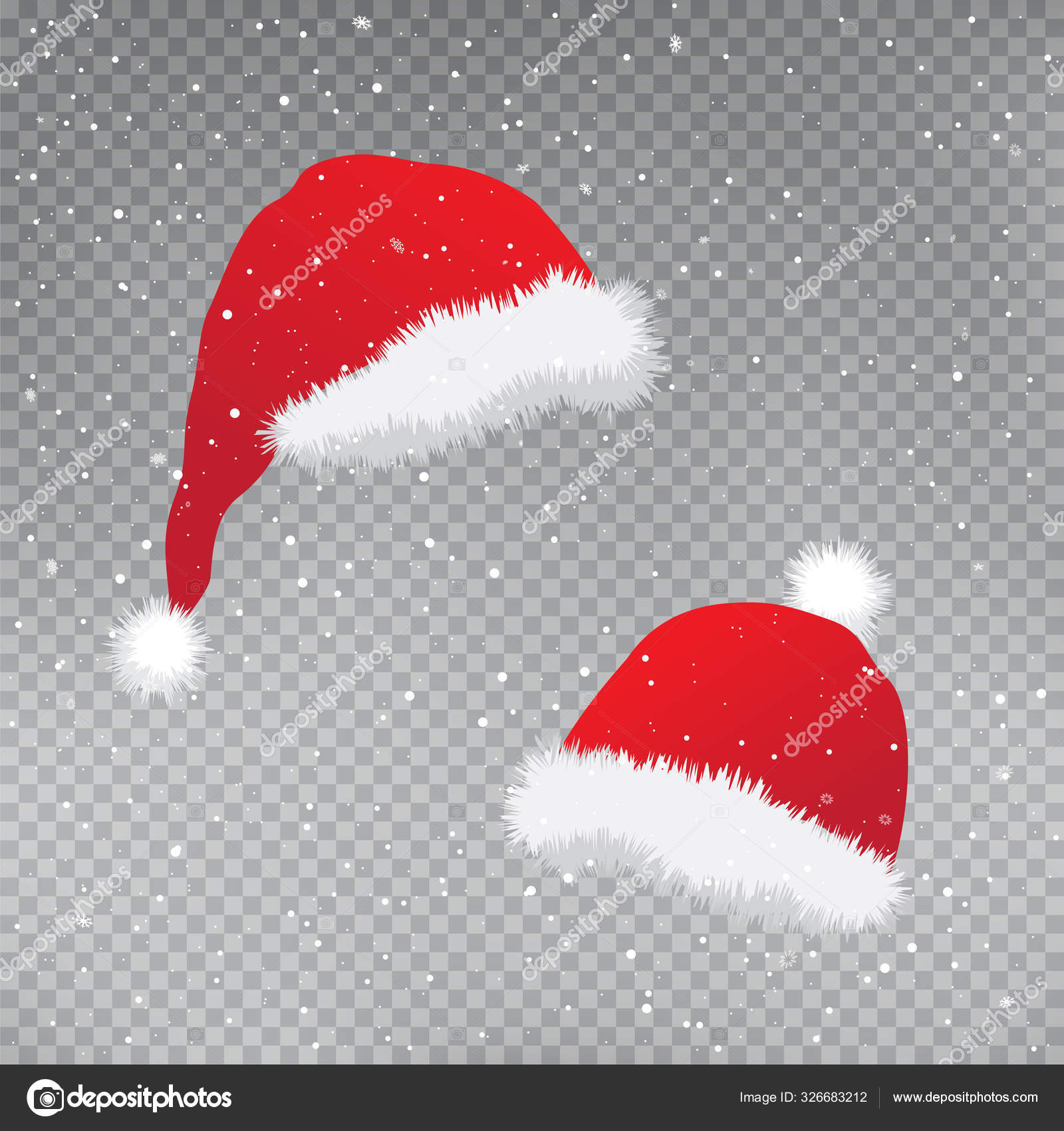 Christmas red hats set template Stock Vector by ©romvo79 326683212