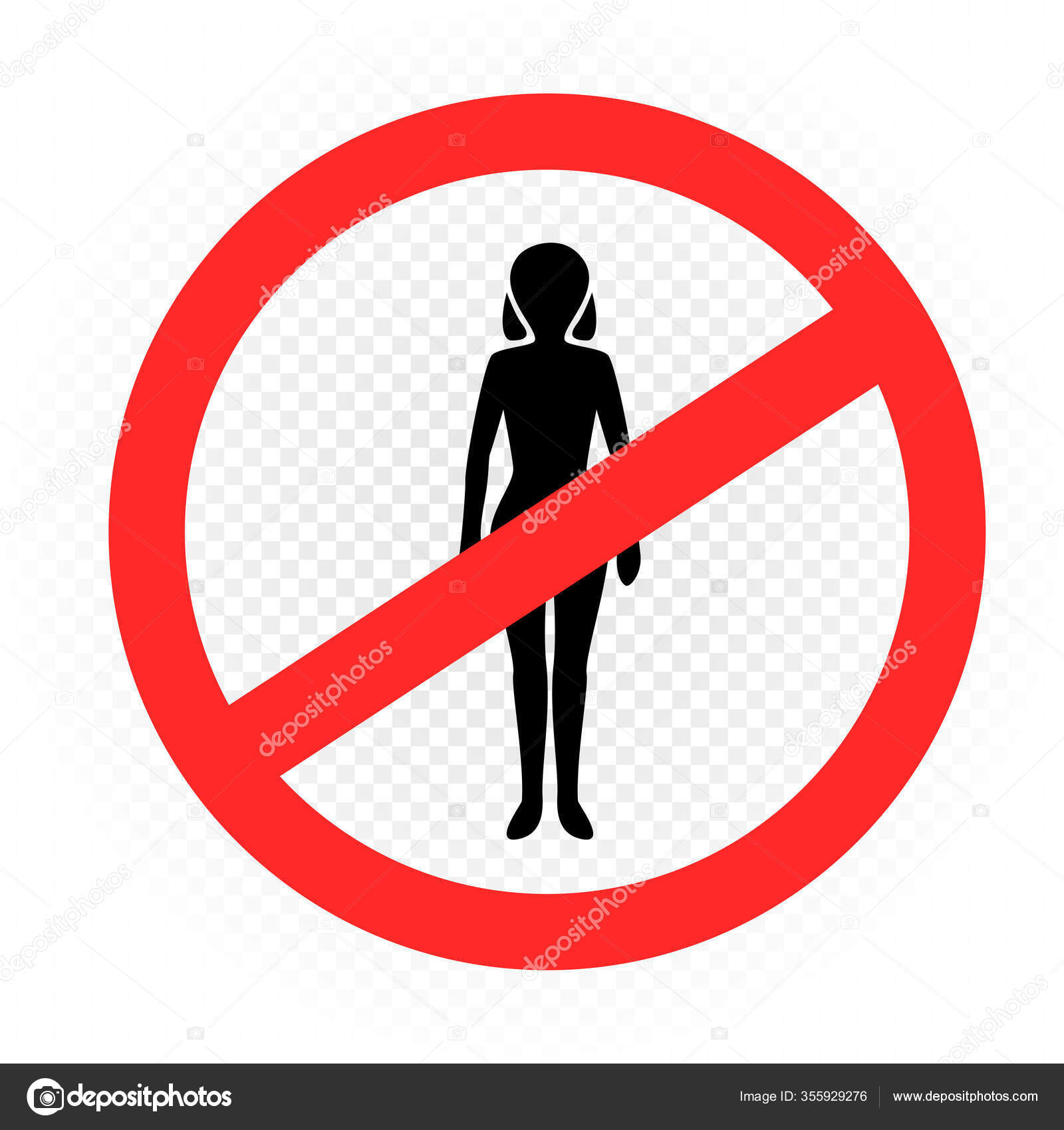 Signo De No Entrar En Blanco Precaución No Hay Señal De Símbolo De