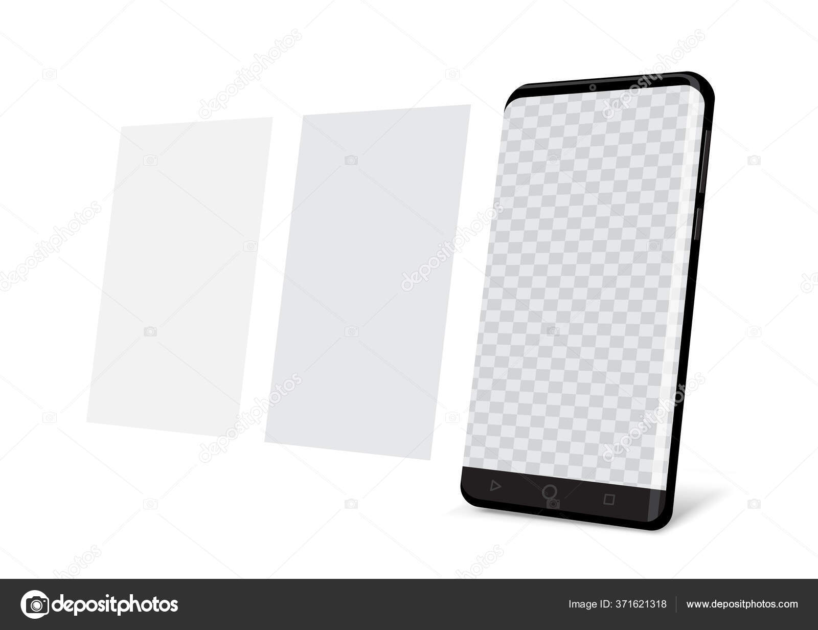 Mockup Smartphone Dengan Templat Layar Transparan Pada Latar Belakang ...