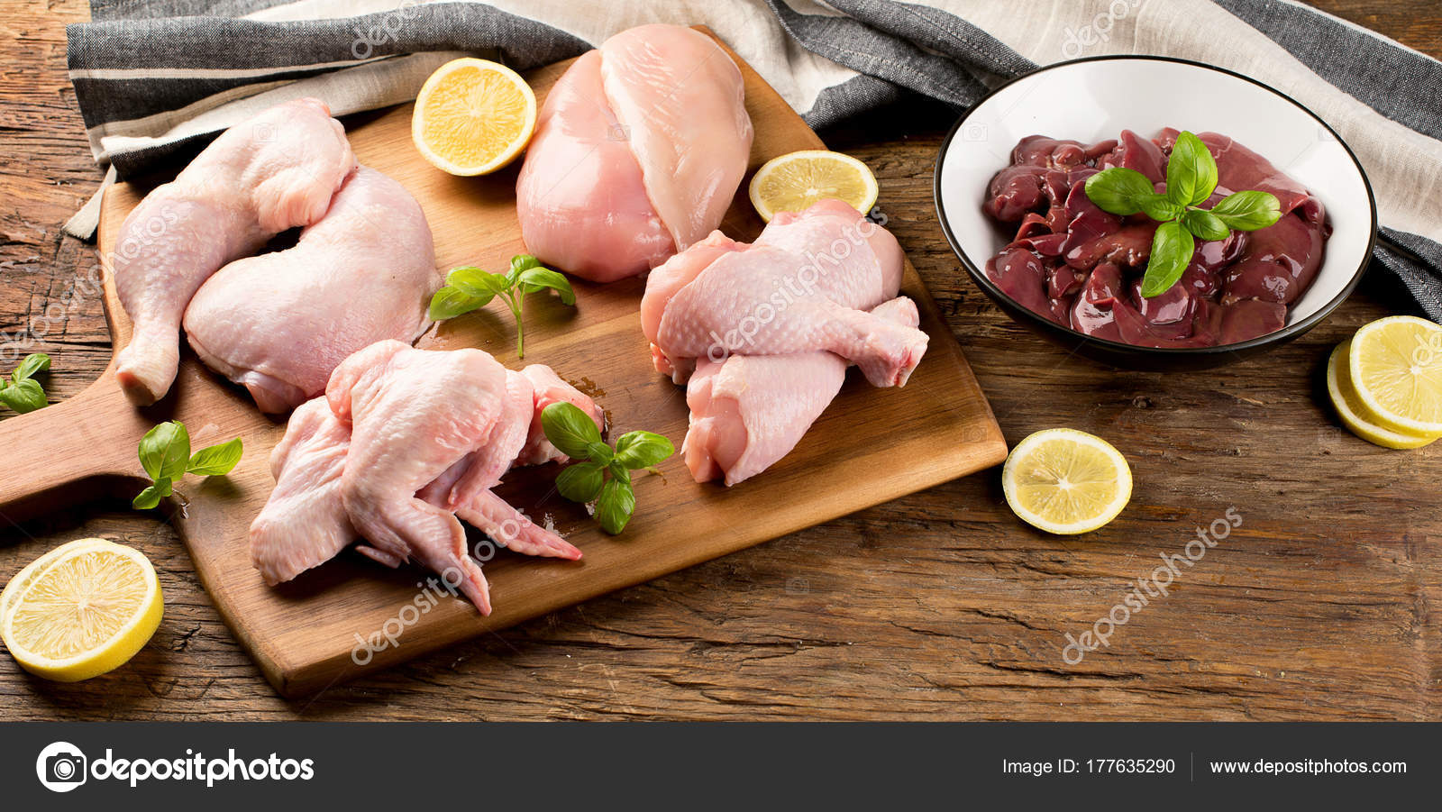 Raw uncooked chicken meat — Stock Photo © bit245 #177635290