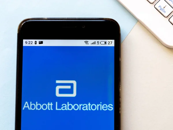 En esta foto ilustración el logotipo de Abbott Laboratories se muestra ...