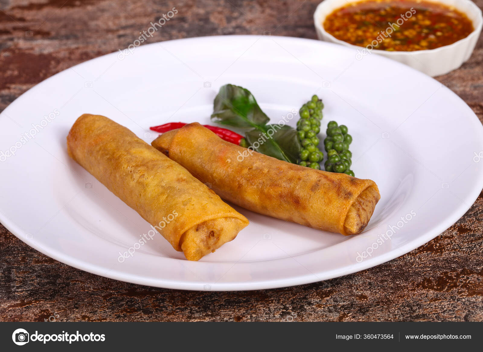 Deep Fried Spring Roll Prawn Cabbage Stock Photo by ©AndreySt 360473564