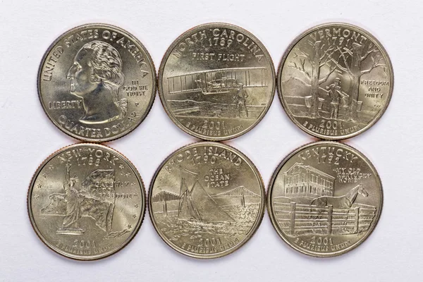 2001 US State Quarters a complete set of 5 used coins. Are located in ...