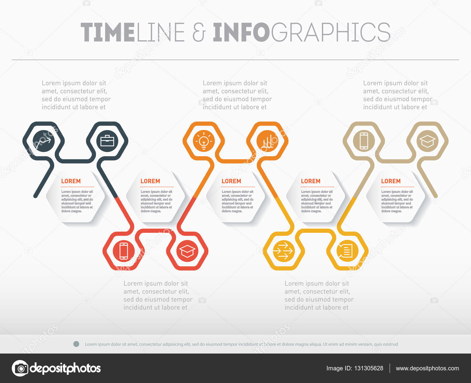 Horizontal Infographic timeline Stock Vector Image by ©thebackground ...