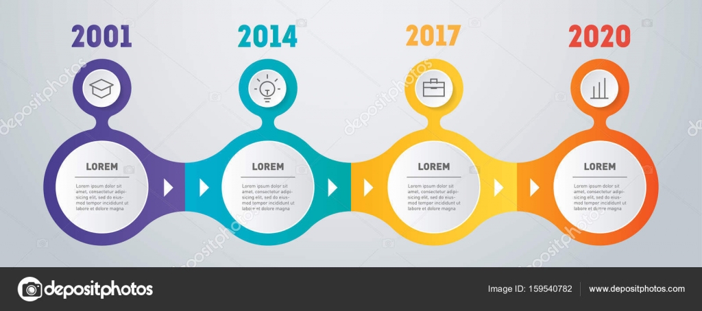 Process diagram with icons Stock Vector by ©thebackground 159540782