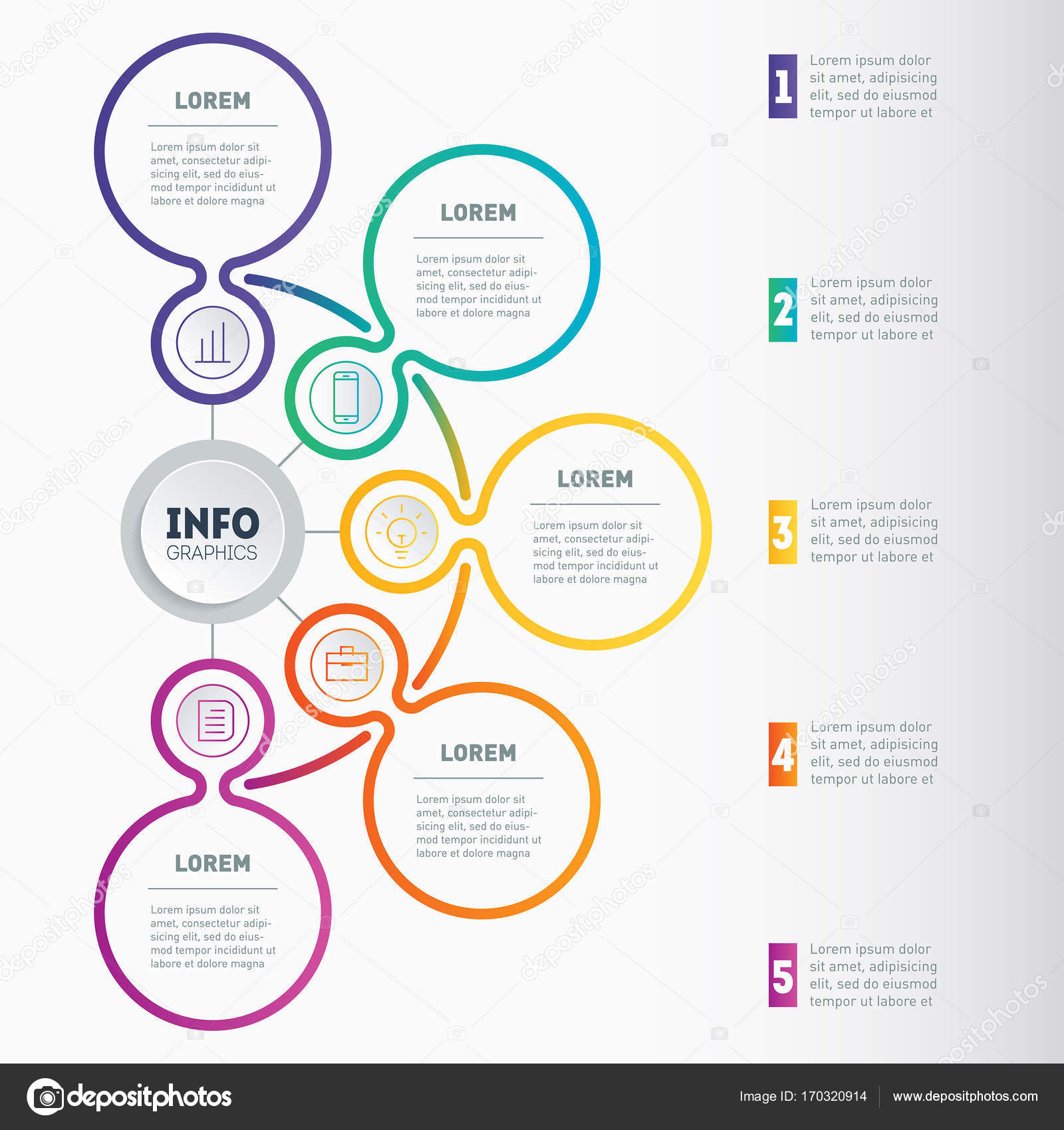 Dynamic infographics of technology process Stock Vector by ...