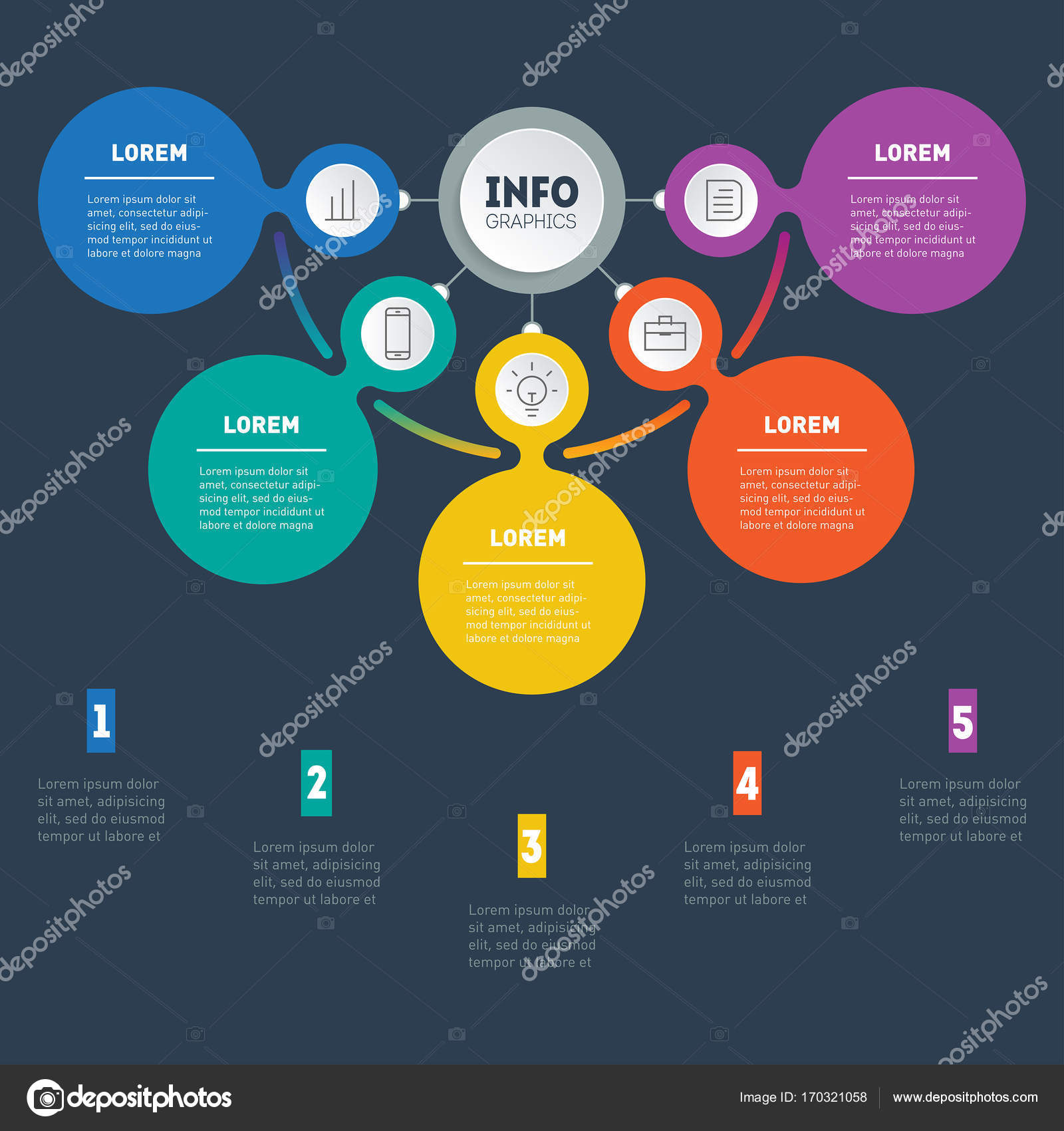 Dynamic infographics of technology process Stock Vector Image by ...