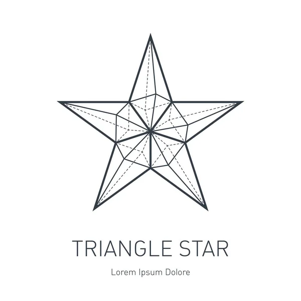 Blueprint Star Drawing Engineering Structures Design Element Triangles ...