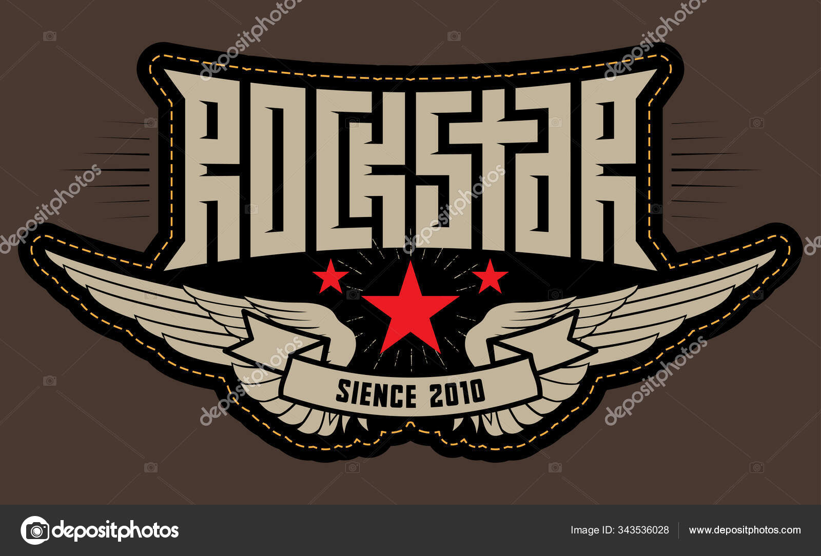 Rock Star Logo Simply Vector Illustration — Stock Vector ...
