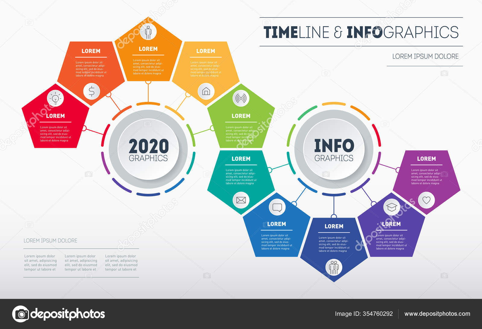 Colorful Info Graphics Timeline Simply Vector Illustration Stock Vector ...