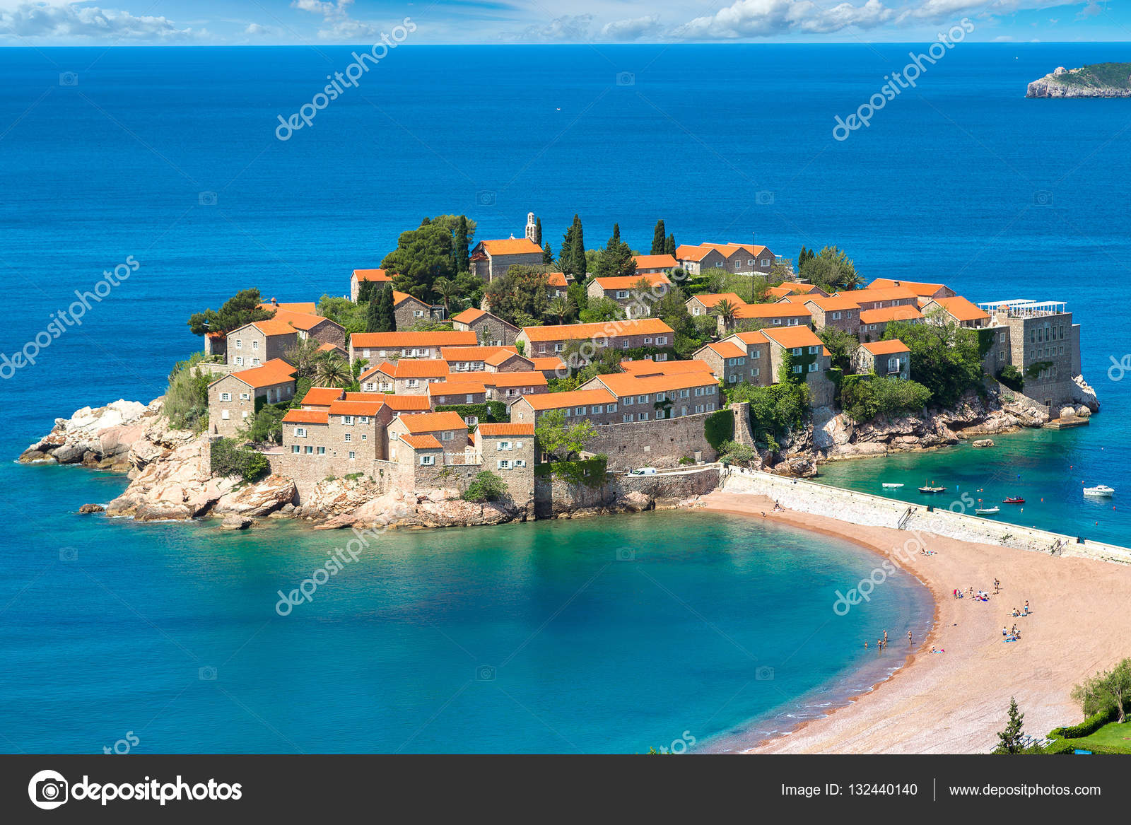 Sveti Stefan island in Budva Stock Photo by ©bloodua 132440140