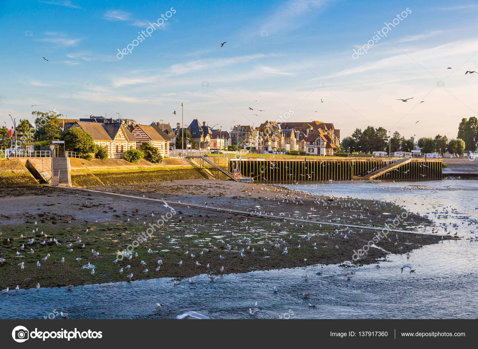 Trouville and Touques river — Stock Photo © bloodua #137917360