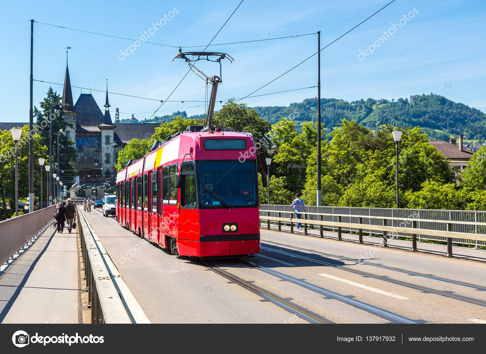 Modern city tram in Bern — Stock Photo © bloodua #137917932