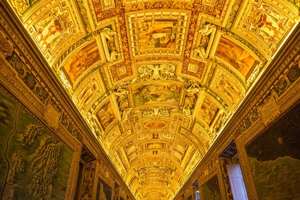 Papal Symbol Statues Vatican Museum Inside Map Room Ceiling Deta – Stock Editorial Photo ...