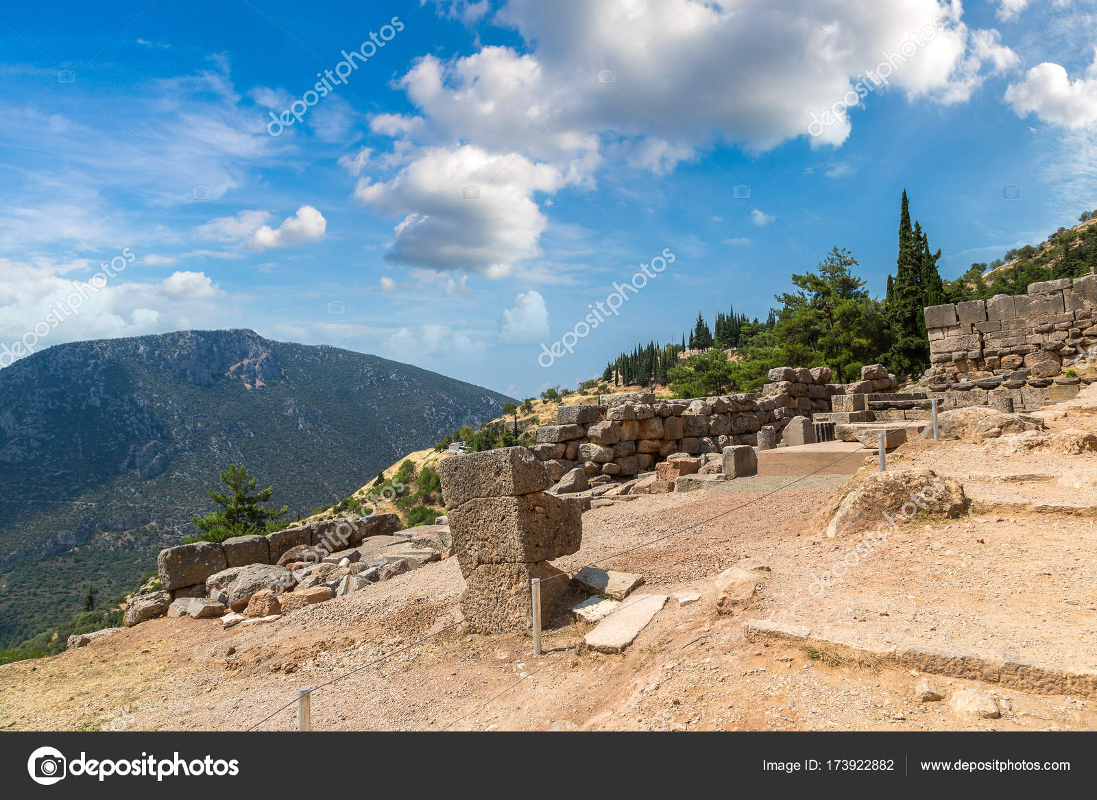 Ancient ruins in Delphi Stock Photo by ©bloodua 173922882