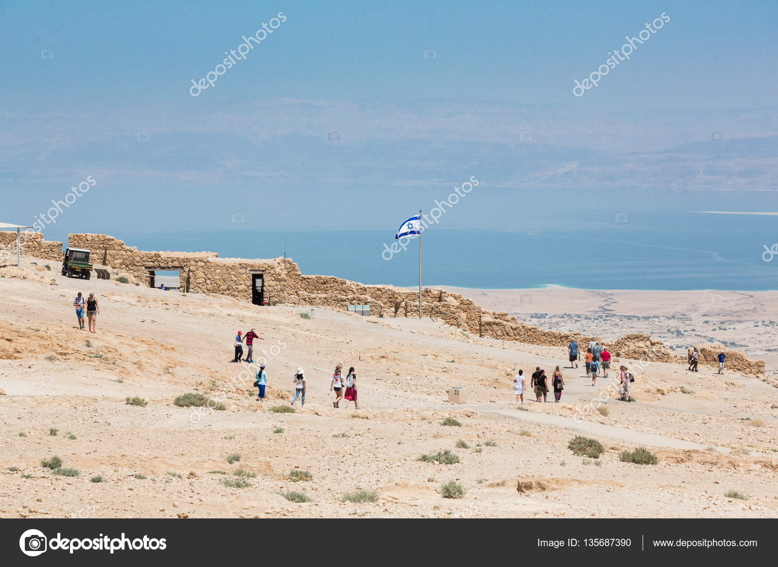 People exploring Masada National Park – Stock Editorial Photo ...