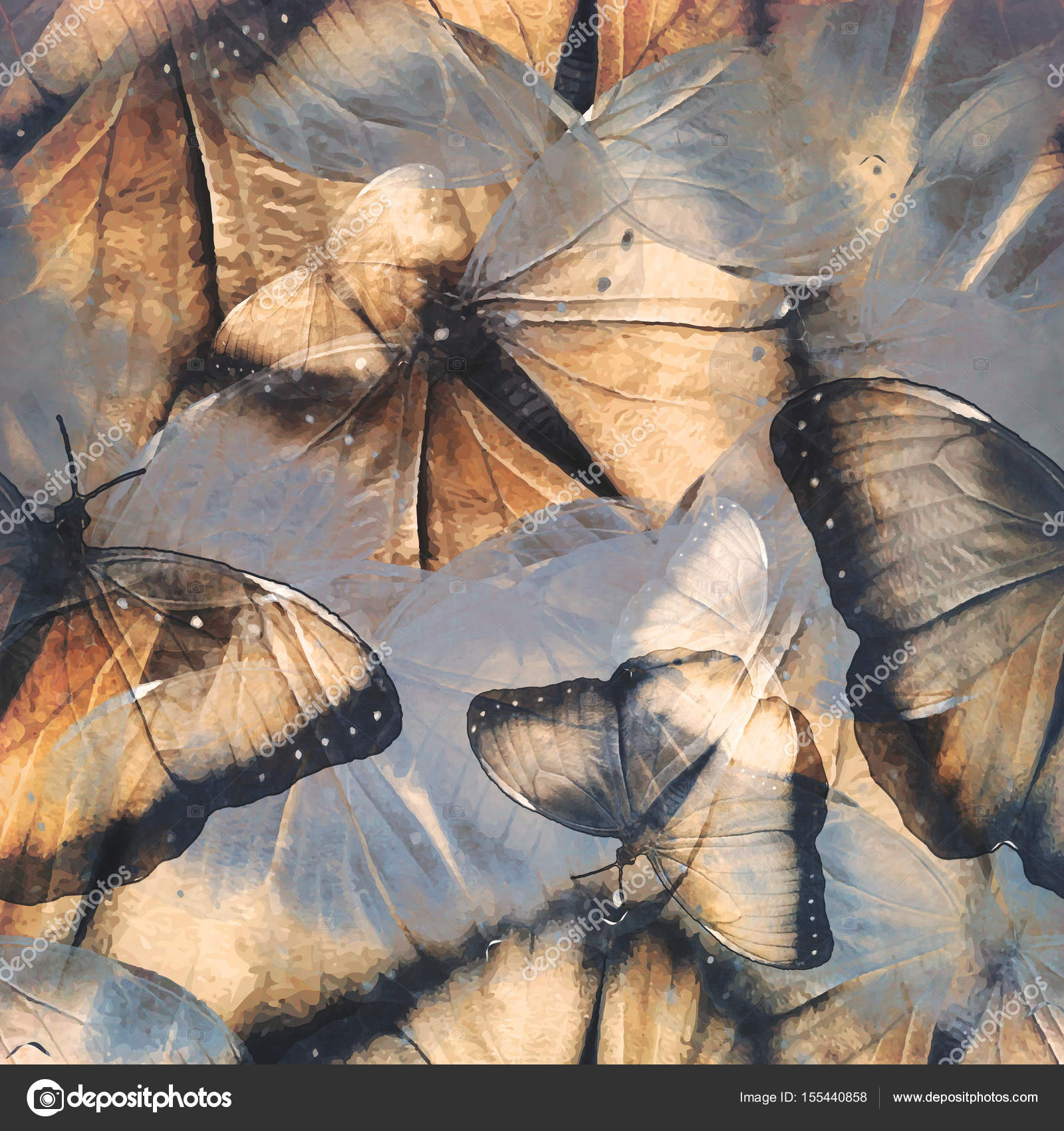 Seamless Pattern With Butterflies ⬇ Stock Photo, Image by ...