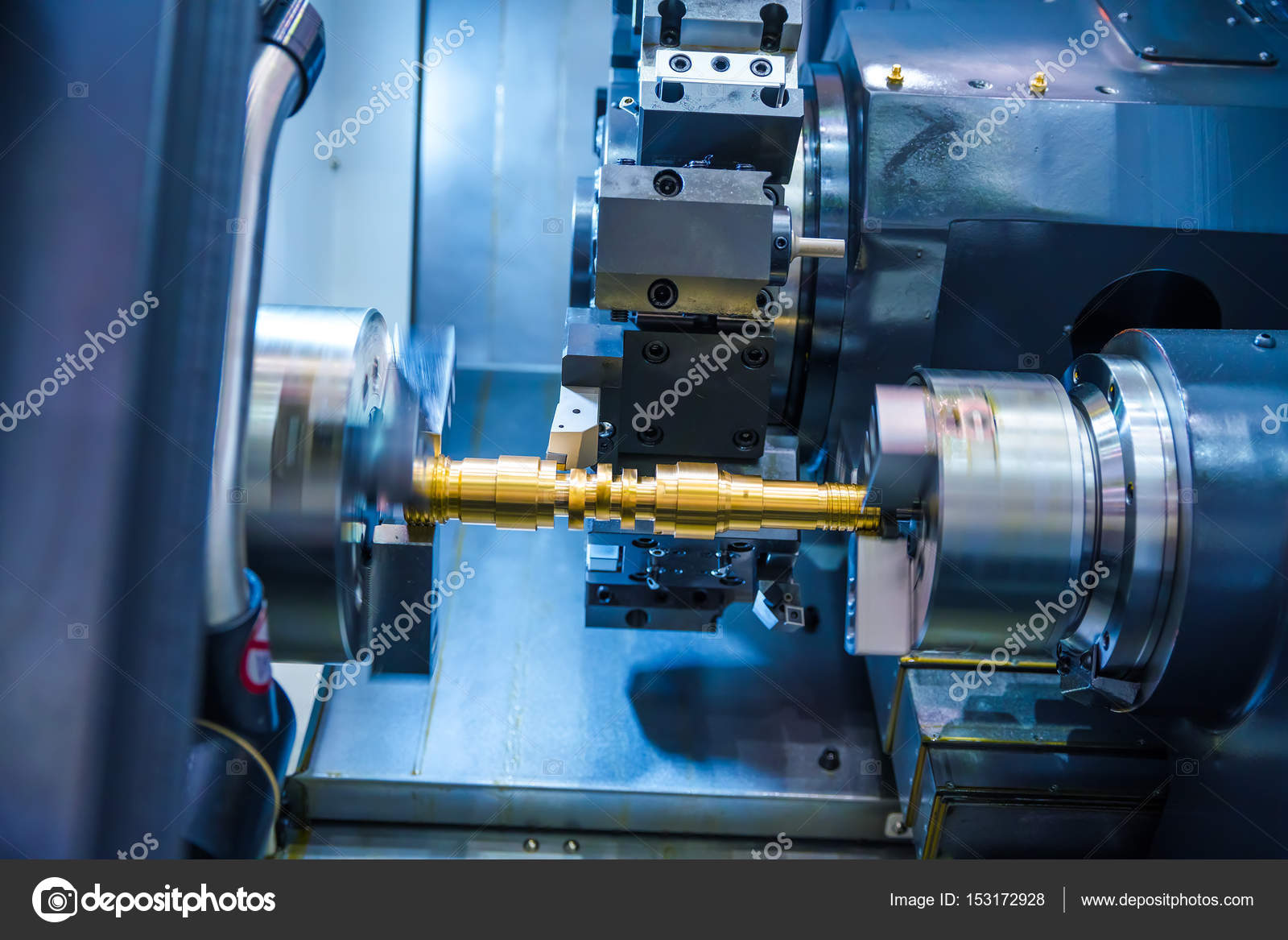 Metalworking CNC milling machine. — Stock Photo © cookelma #153172928