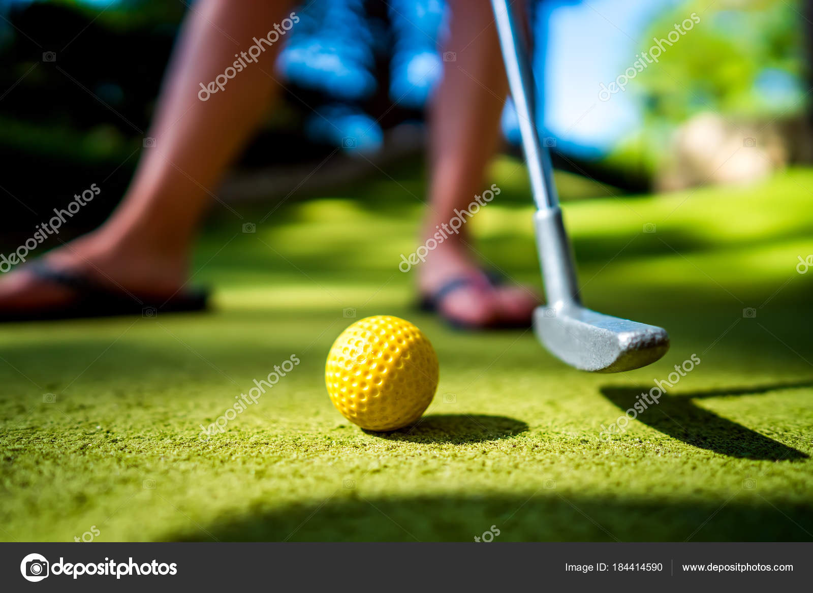 Mini Golf Club And Ball