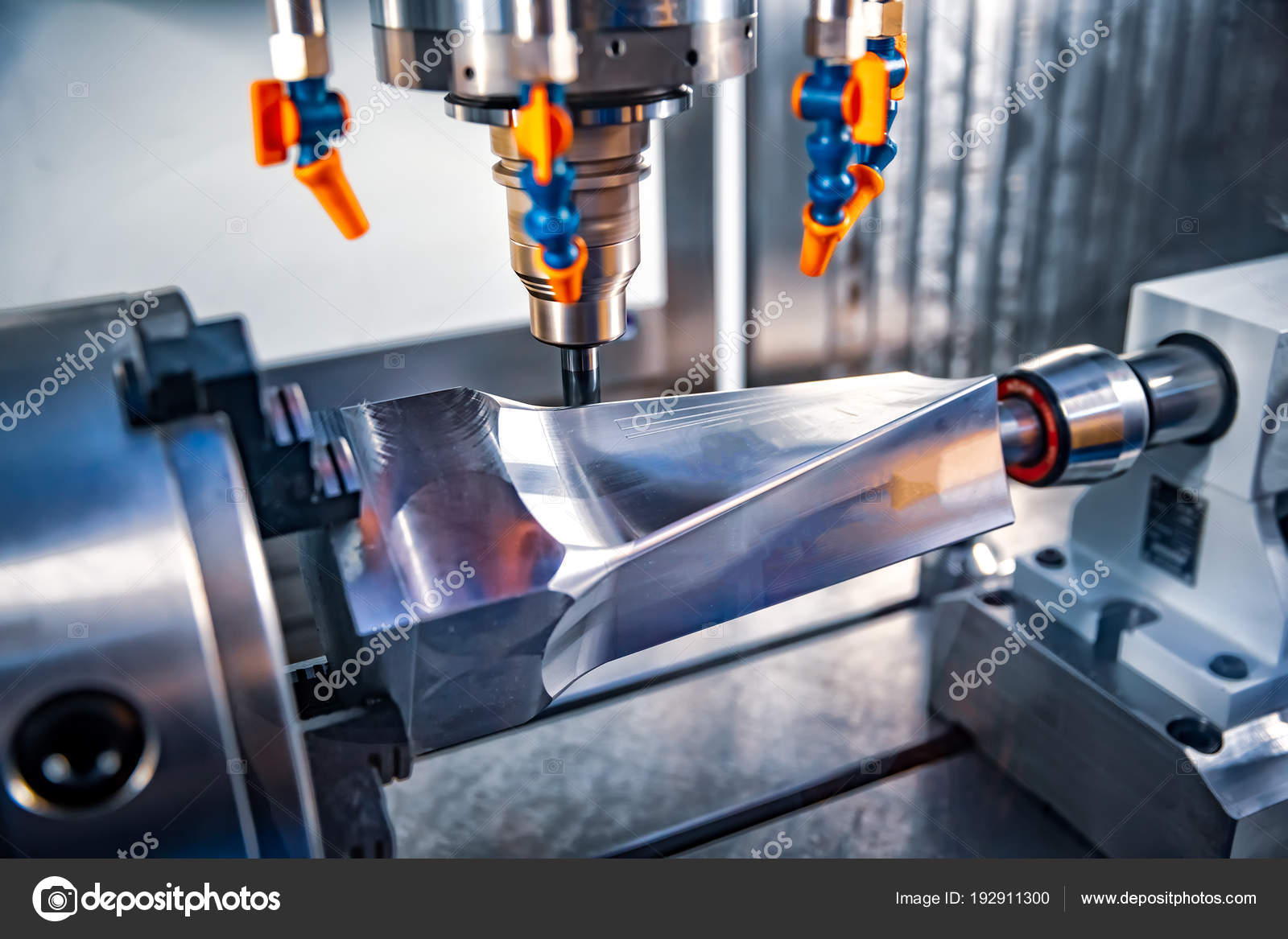 Metalworking CNC milling machine. Stock Photo by ©cookelma 192911300