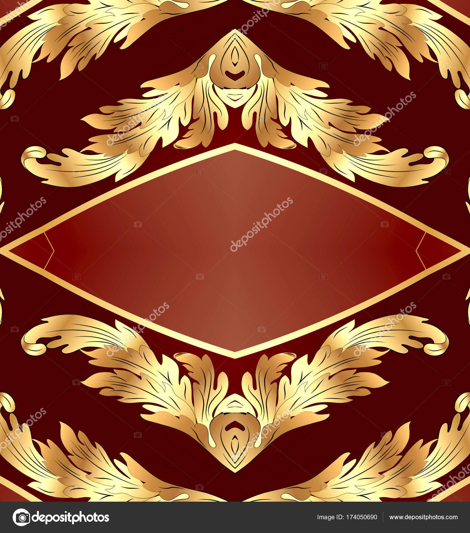 Brown background with gold(en) pattern Stock Photo by ©Yurkina 174050690