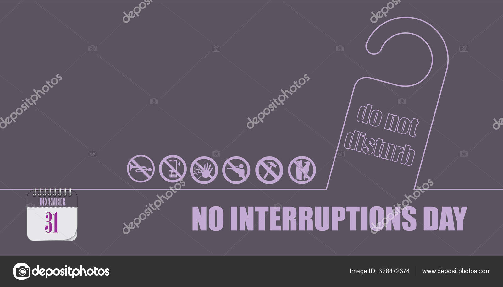 Postcard No Interruptions Day Stock Vector Image by ©VIPDesignUSA ...