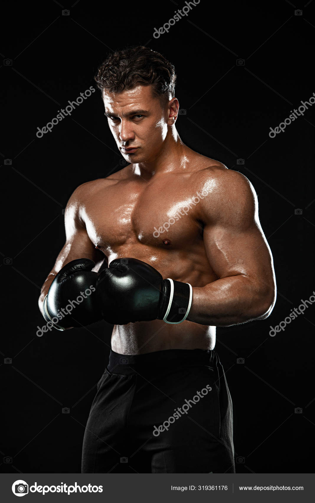 Black Boxer Fighter