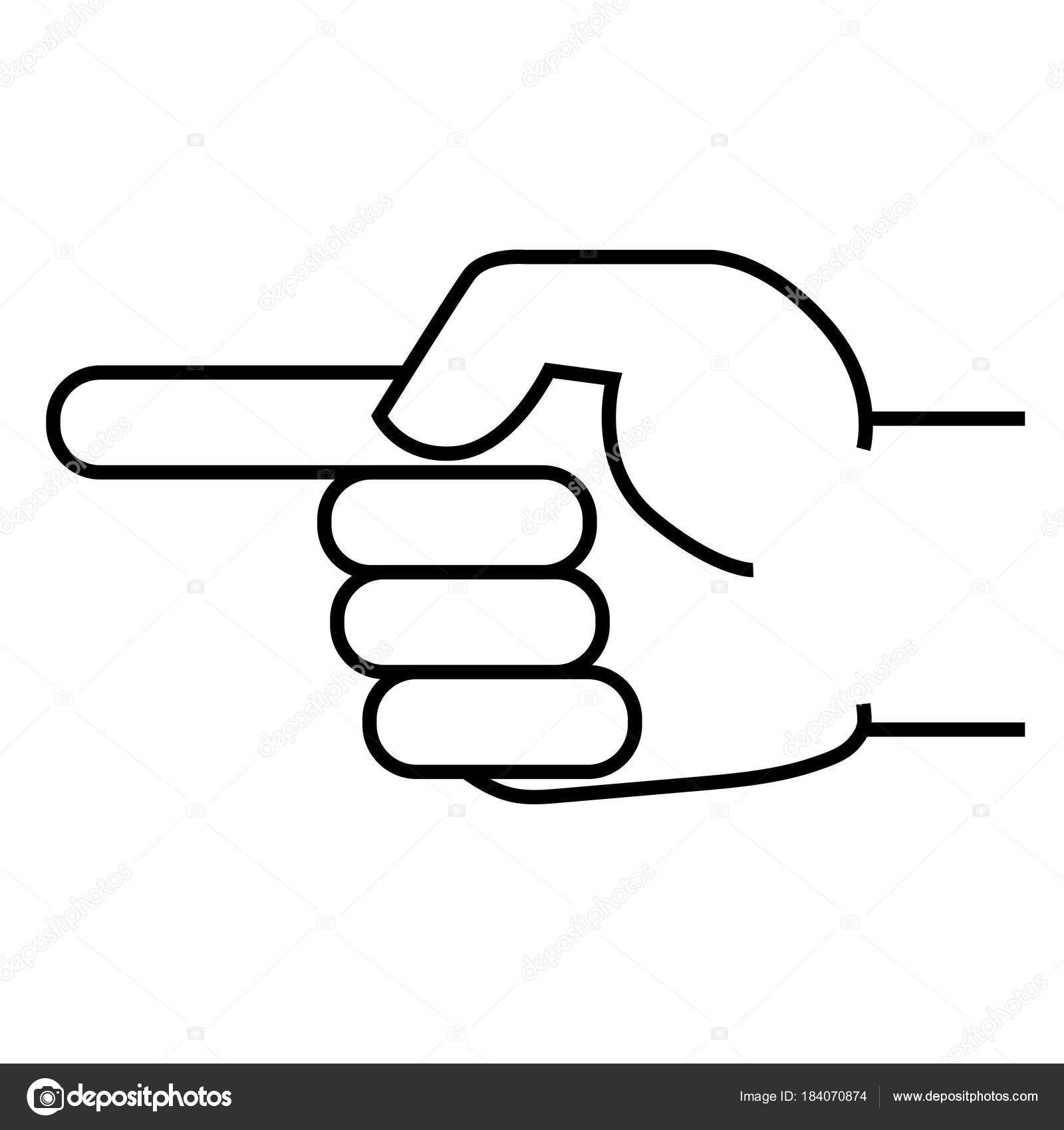 Icône de la main qui pointe du doigt Stock Vector by ©Laures 184070874