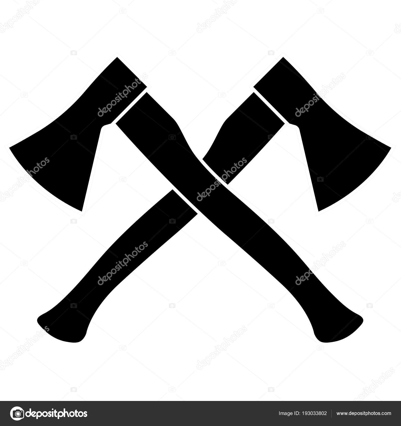 Two crossed axes Stock Vector Image by ©Laures #193033802