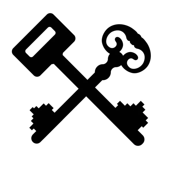 Silueta de llaves cruzadas Imágenes Vectoriales, Gráfico Vectorial de ...