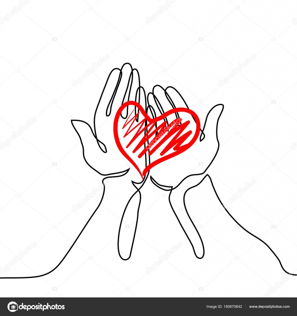 Hand Crushing Heart Drawing